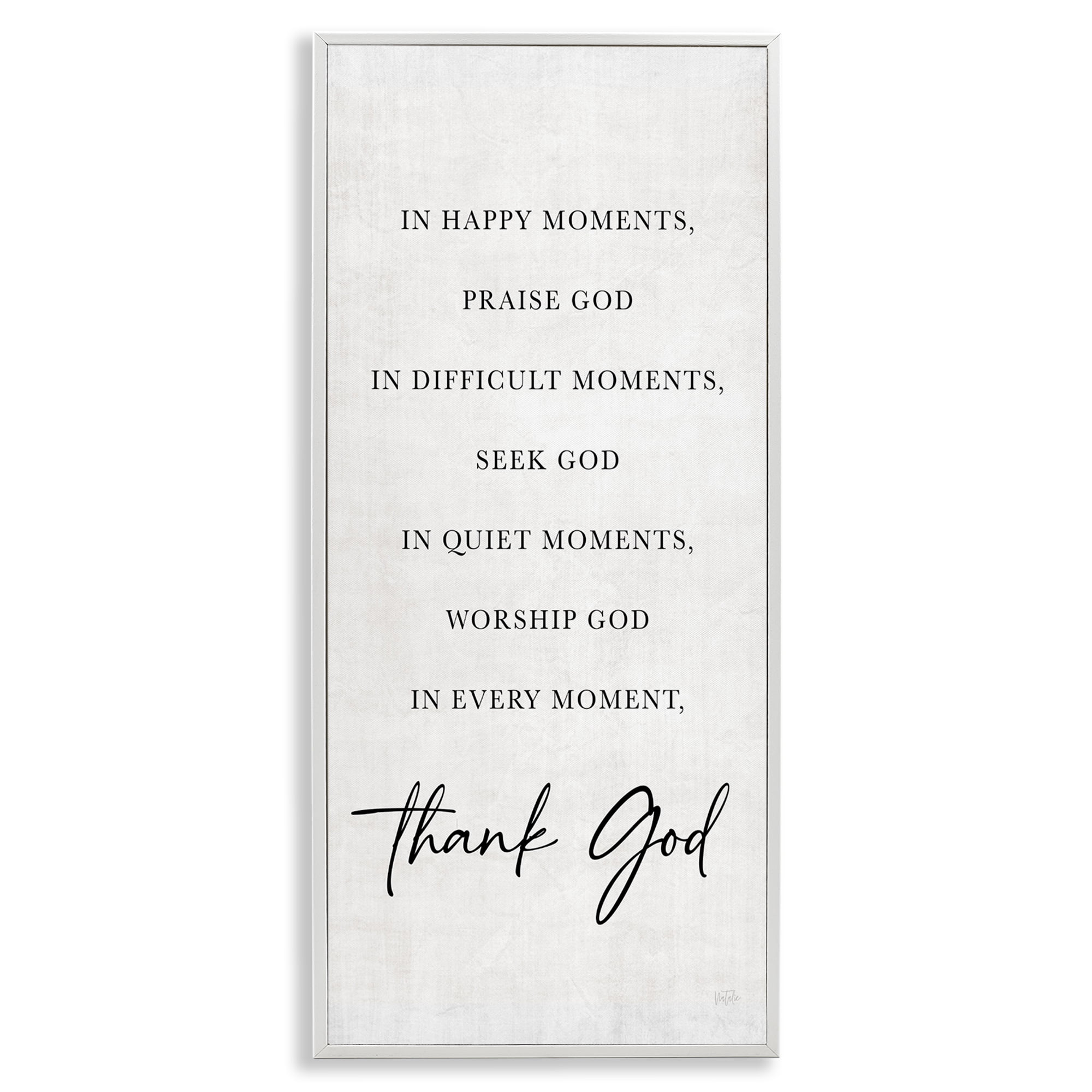 Stupell Industries Every Moment Thank God White Framed Giclee Art ...