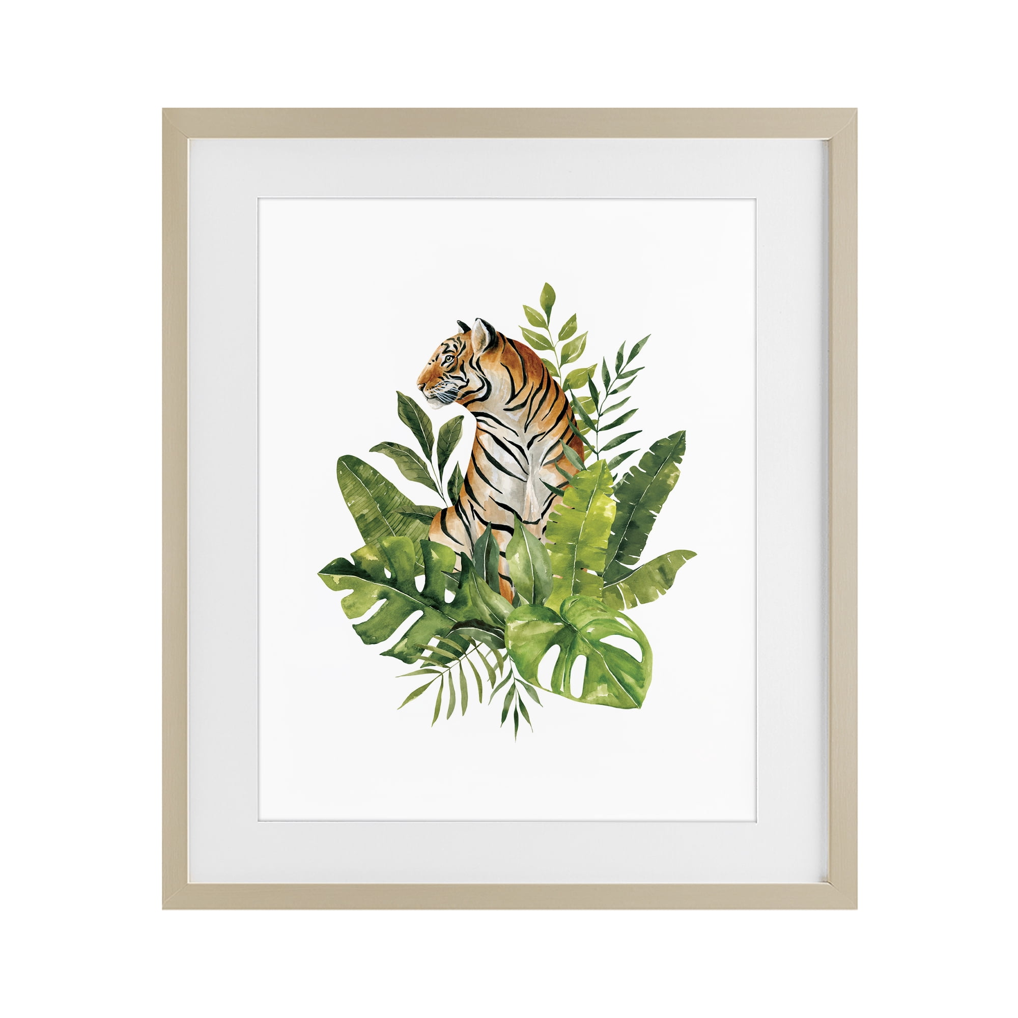 Stupell Industries Exotic Jungle Tiger Birch Framed Print Under Glass ...