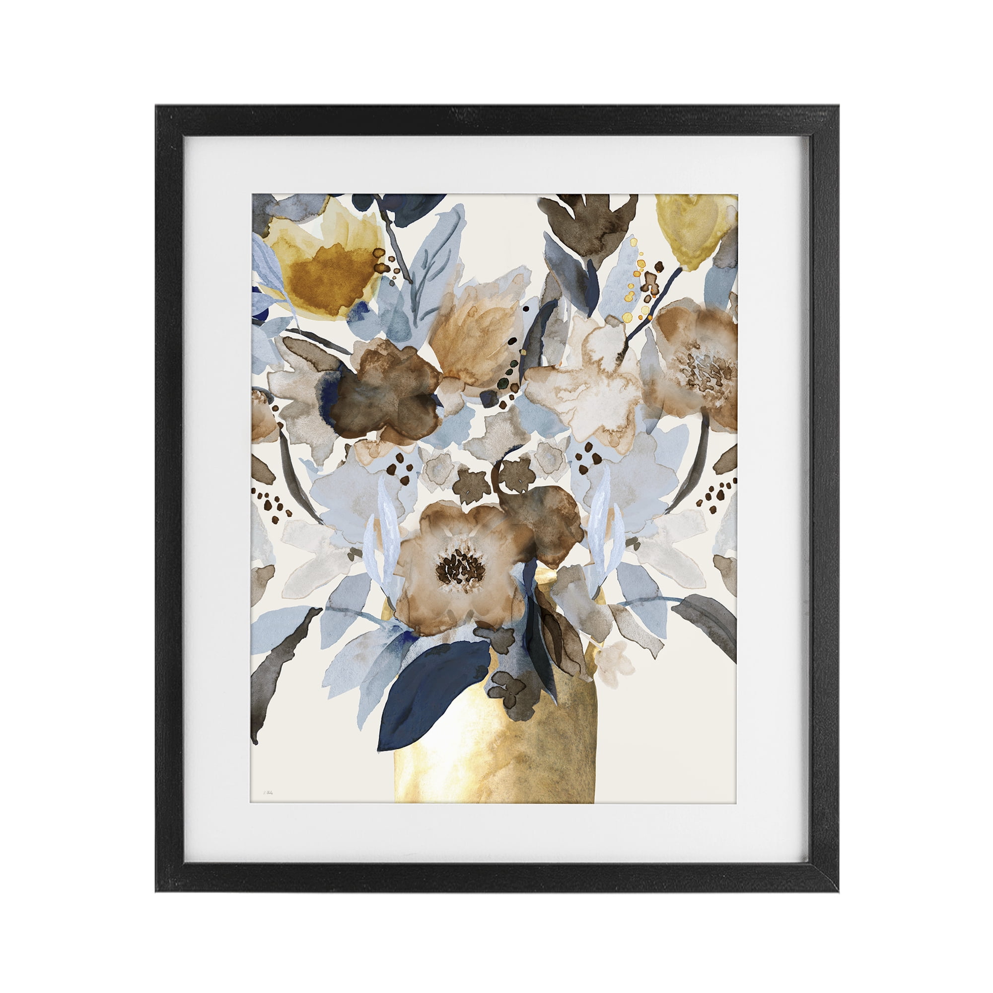 Stupell Industries Expressive Earthy Blossoms Black Framed Print Under ...
