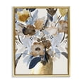 Stupell Industries Expressive Earthy Blossoms Gold Framed Floater ...