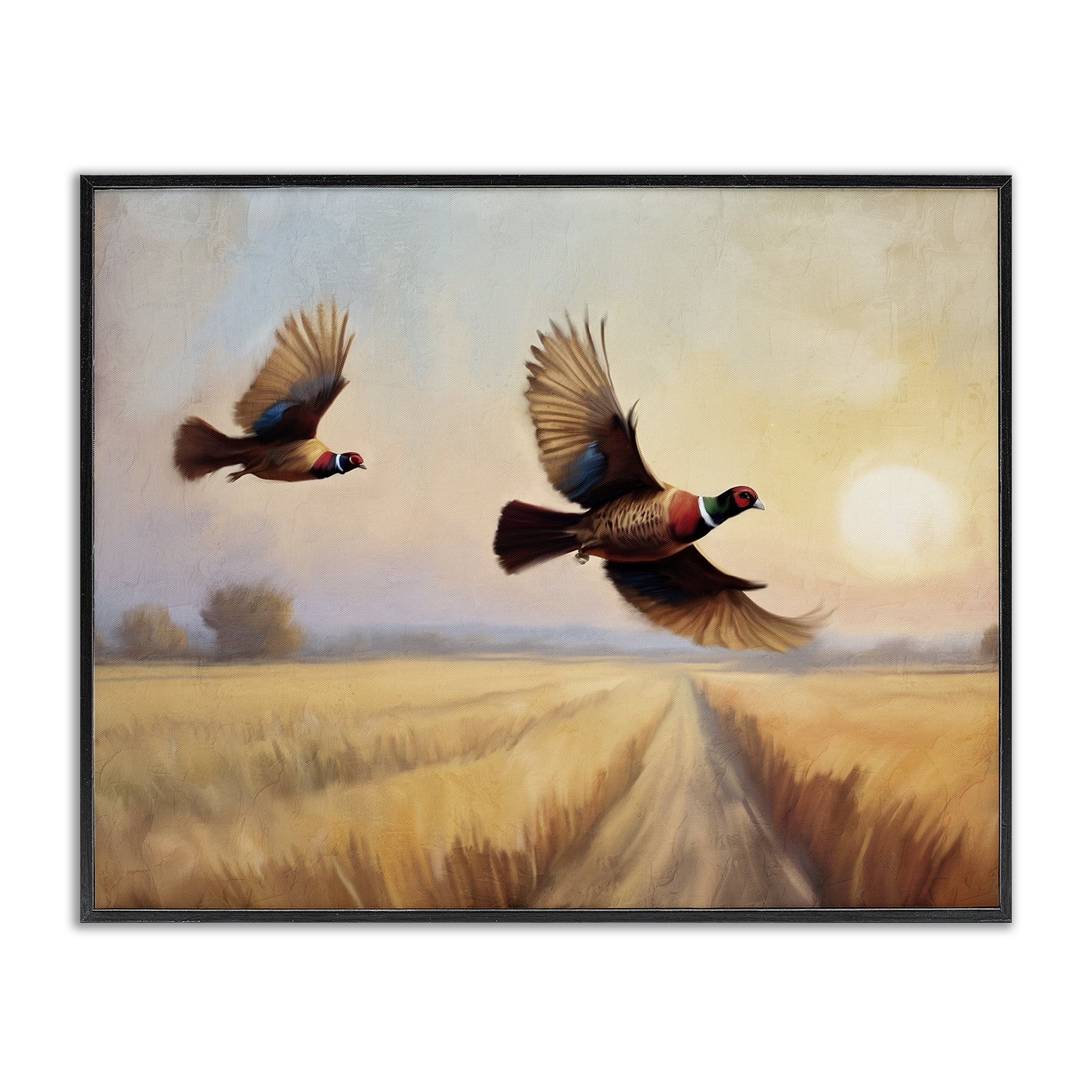 Stupell Industries Fall Flight Pheasants Landscape & Nature Painting ...