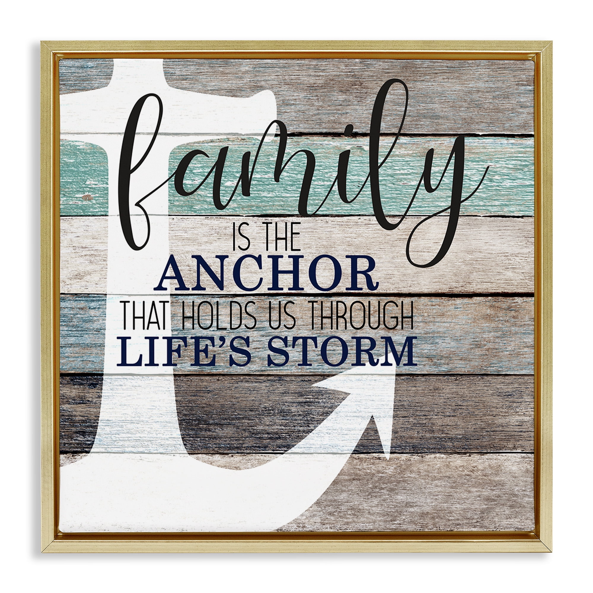 Stupell Industries Family Anchor Through Storm Motivational ...