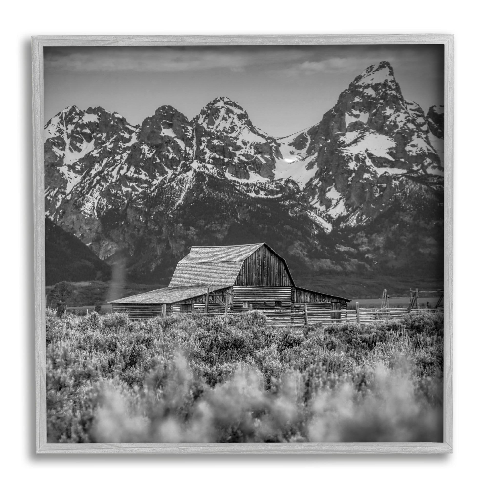 Stupell Industries Farm Barn Mountain Landscape Rural Countryside ...