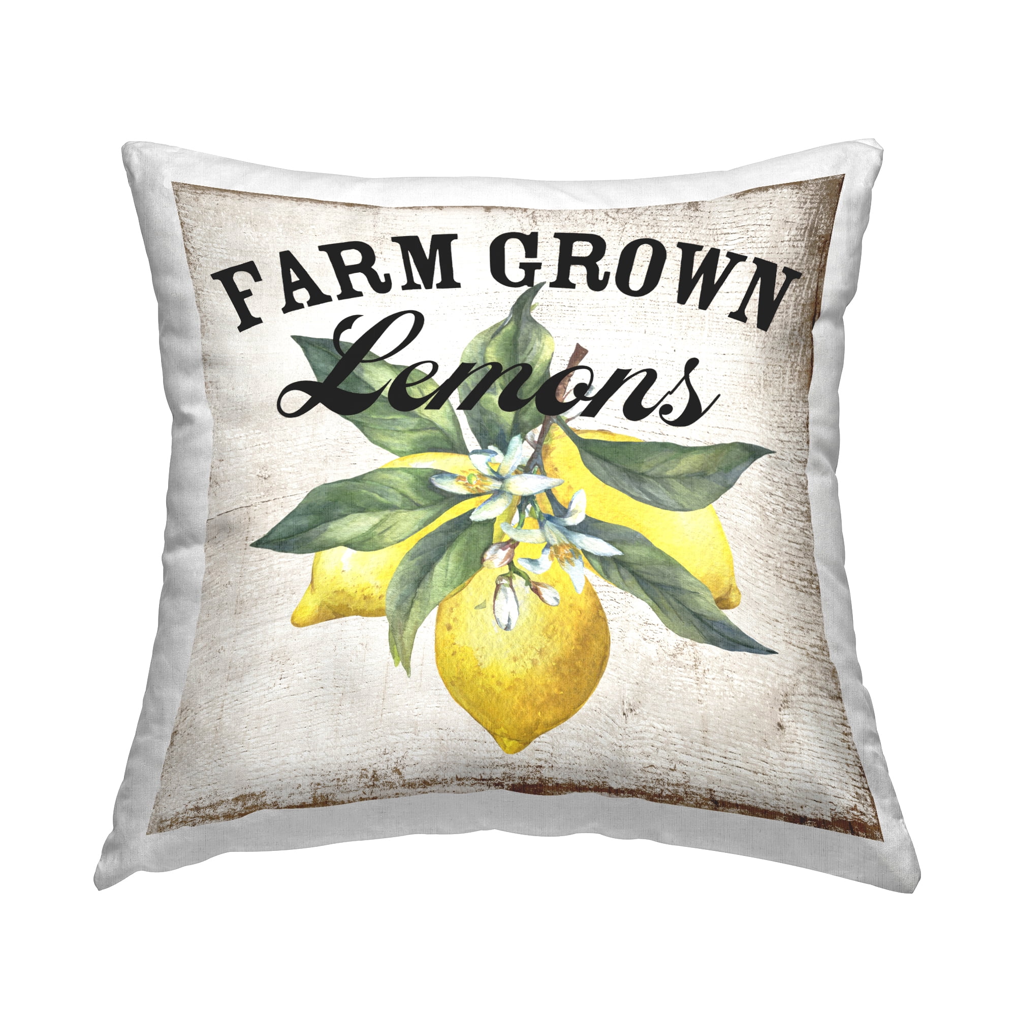 Stupell Industries Farm Grown Lemons Decorative Printed Throw Pillow ...