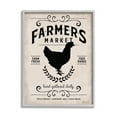Stupell Industries Farmers Market Rooster Animal Rustic Textured Word ...