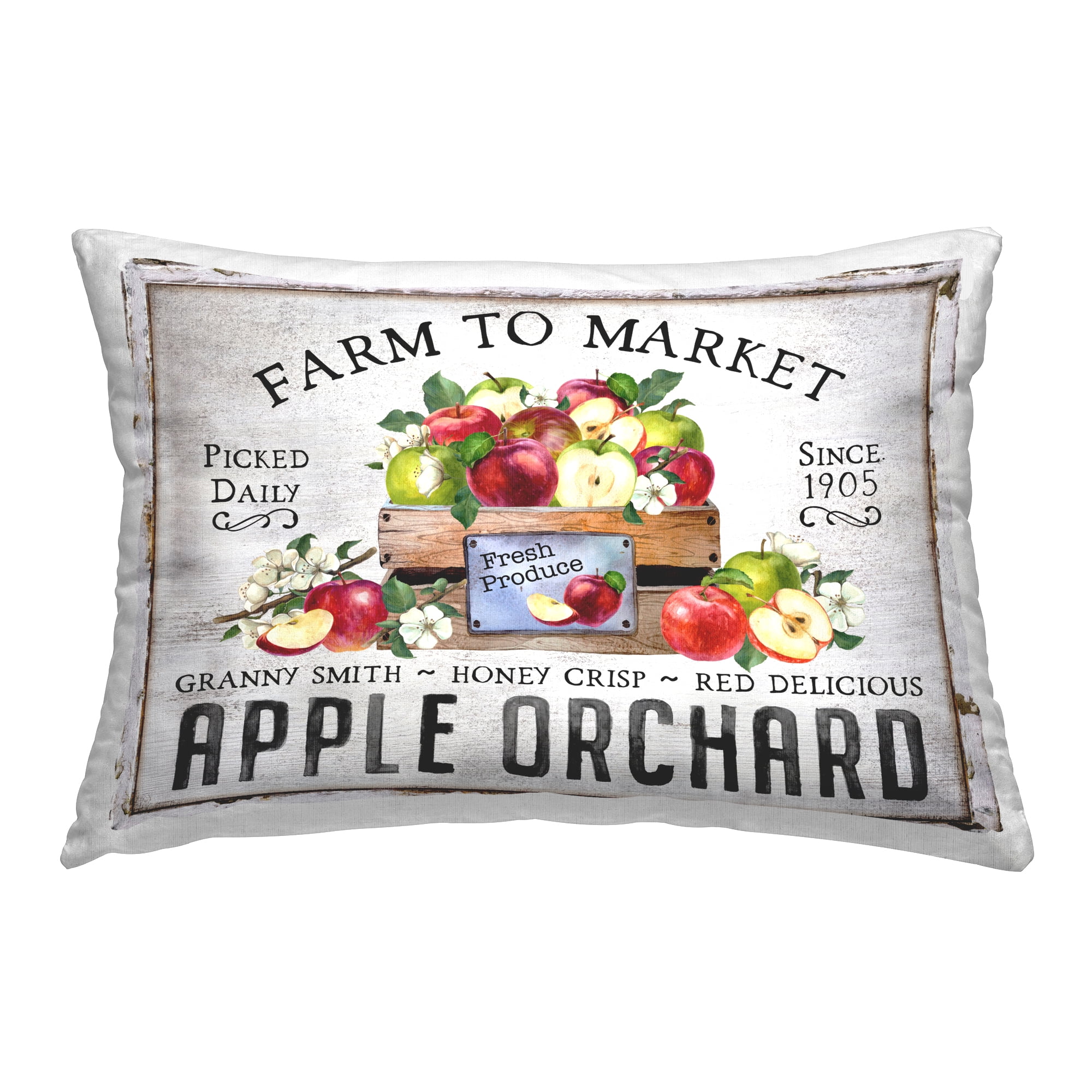 Stupell Industries Farmhouse Apple Orchard Decorative Printed Throw ...
