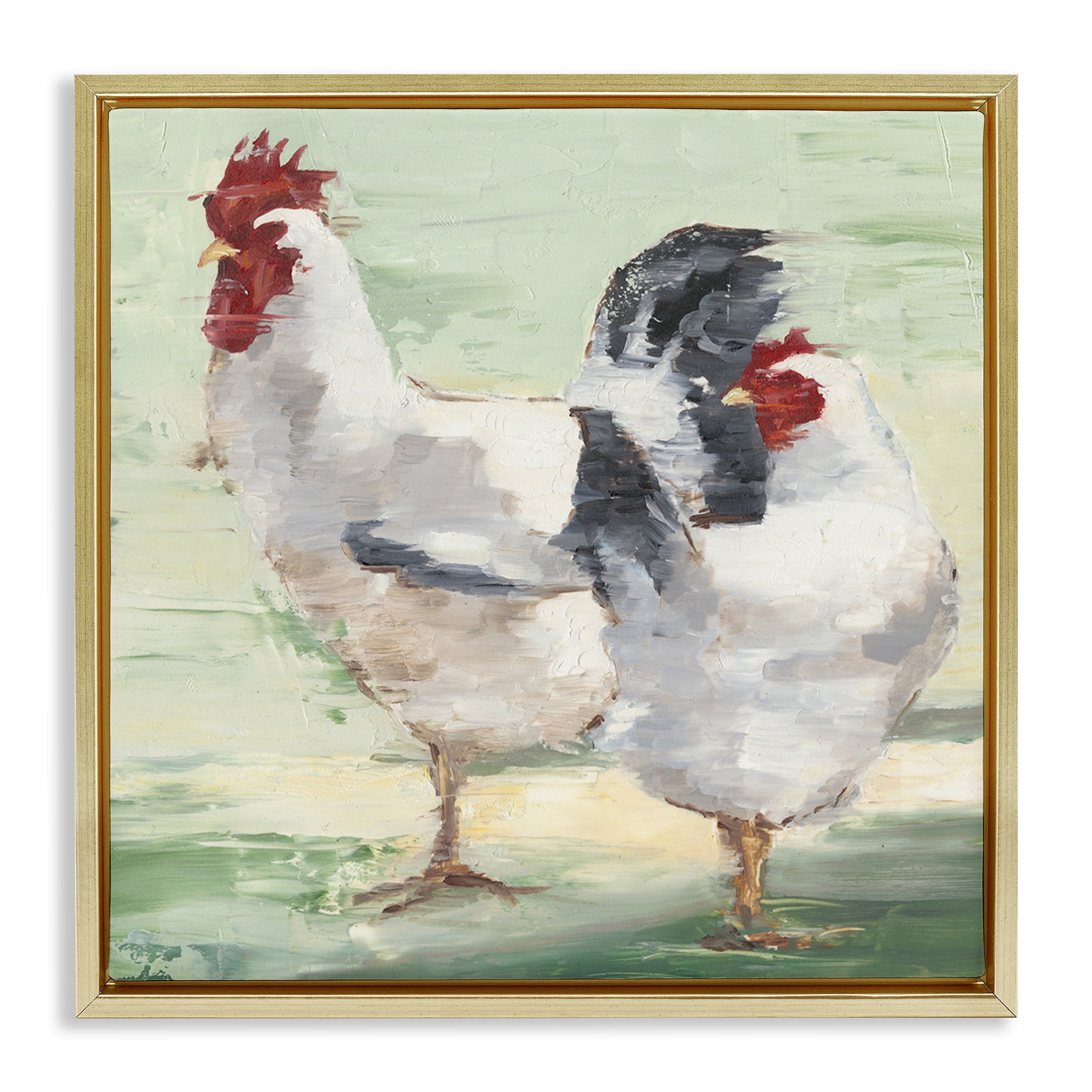 Stupell Industries Farmhouse Chickens Hens Painting Animals & Insects ...