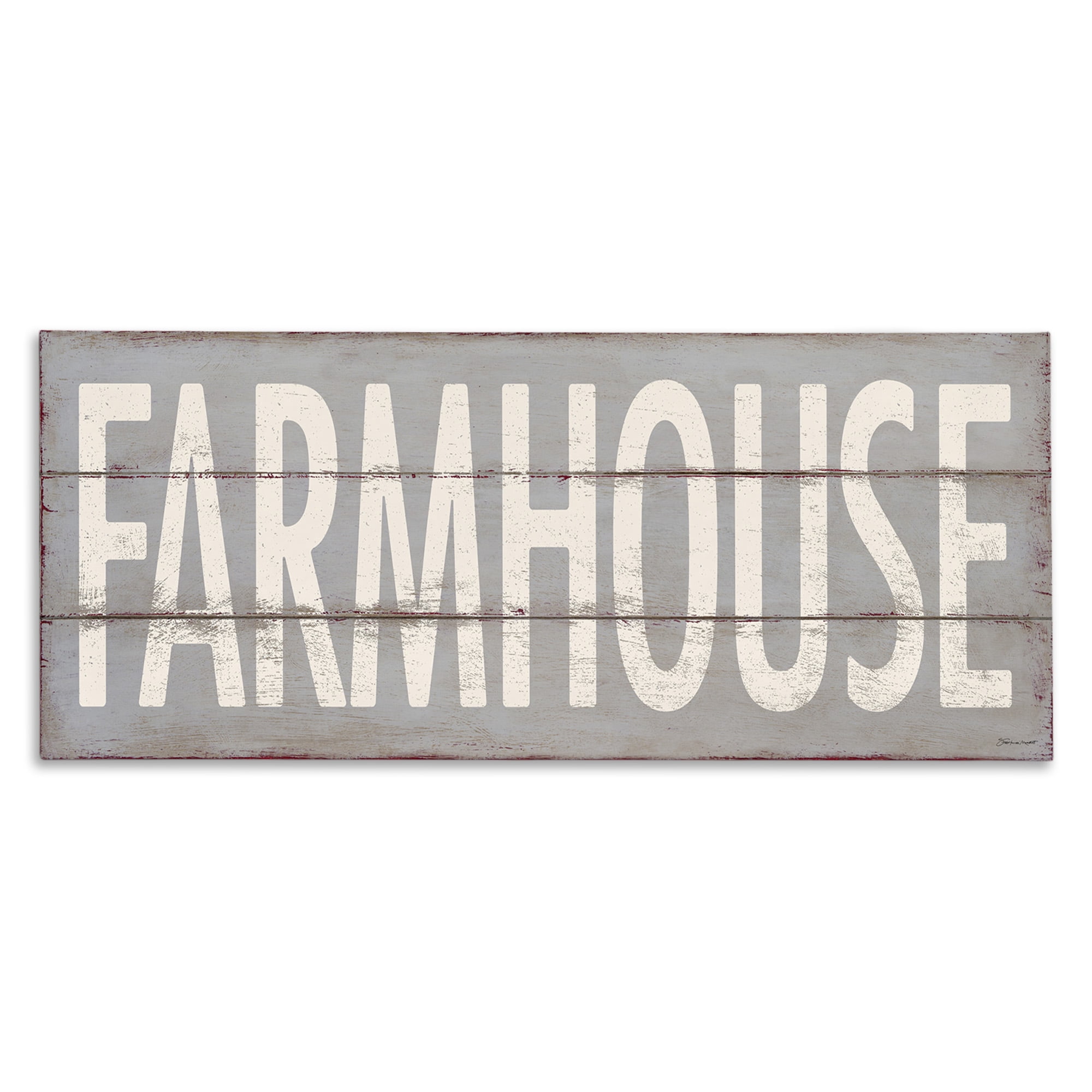 Stupell Industries Farmhouse Rustic Planked Design Typography Painting ...