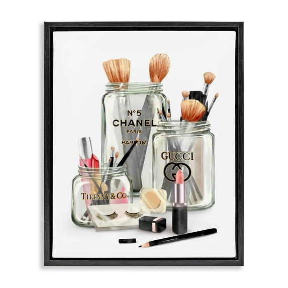 Stupell Fashion Brand Makeup In Mason Jars Glam Design - Walmart.com