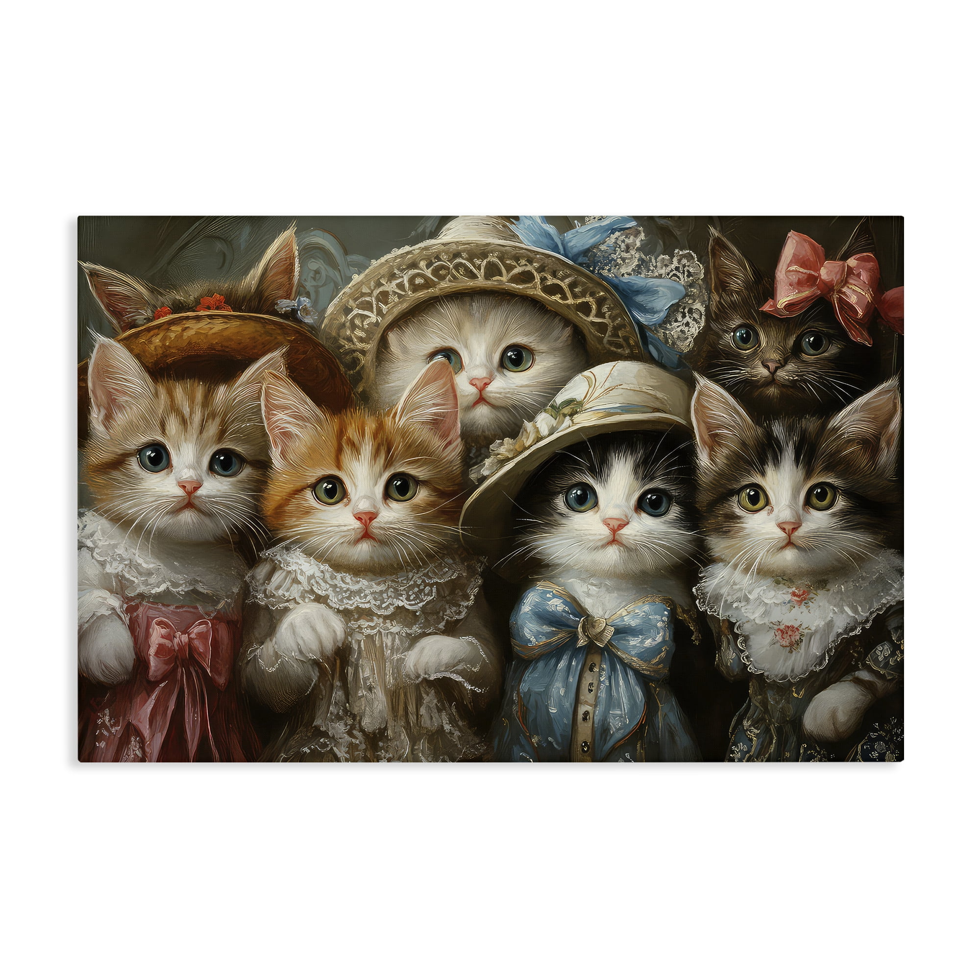 Stupell Industries Fashionable Vintage Cats Canvas Wall Art, design by ...