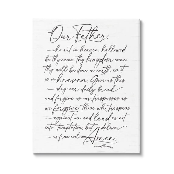 Stupell Industries Our Father Religious Prayer Reading Spiritual ...