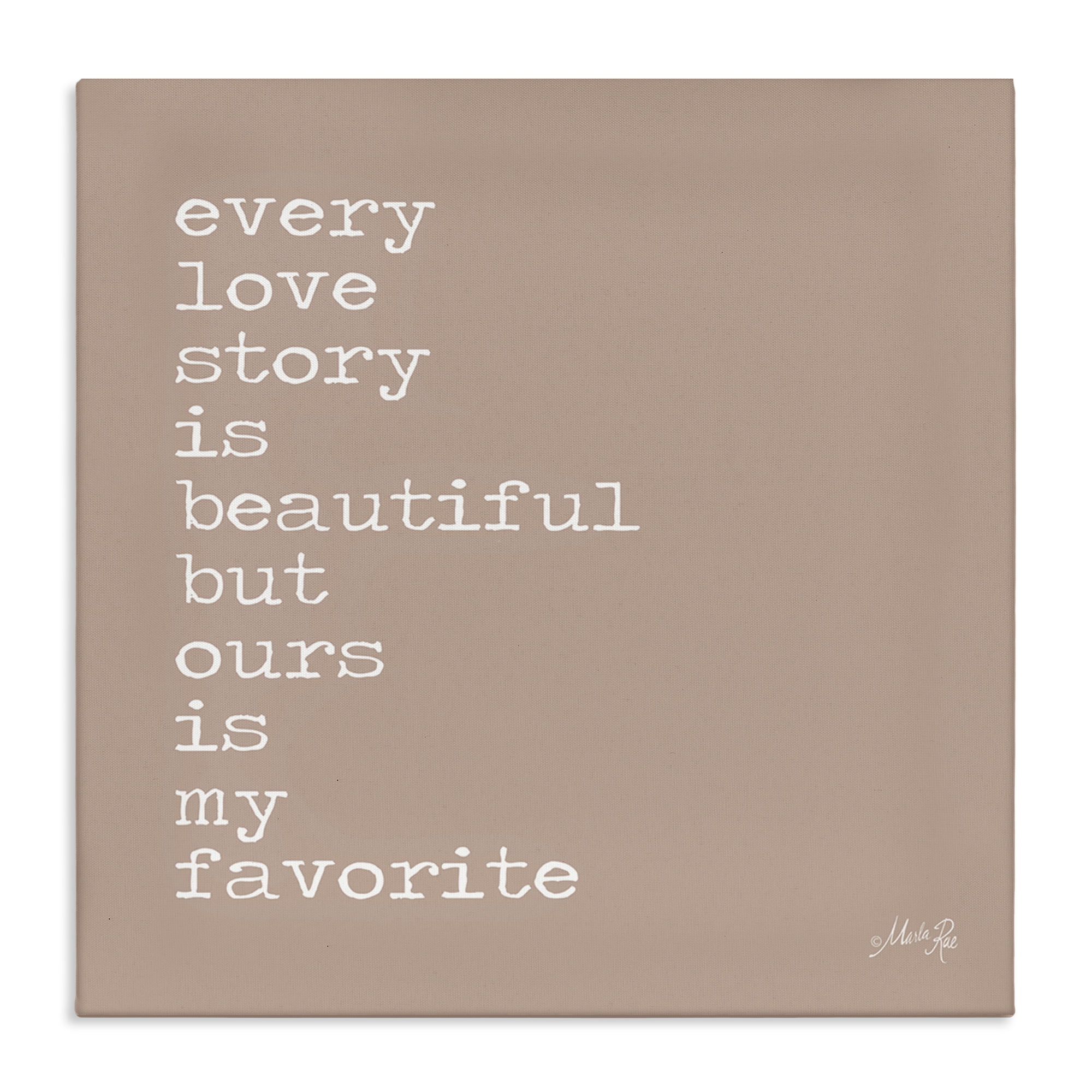Stupell Industries Favorite Love Story Text & Numbers Painting Wrapped ...