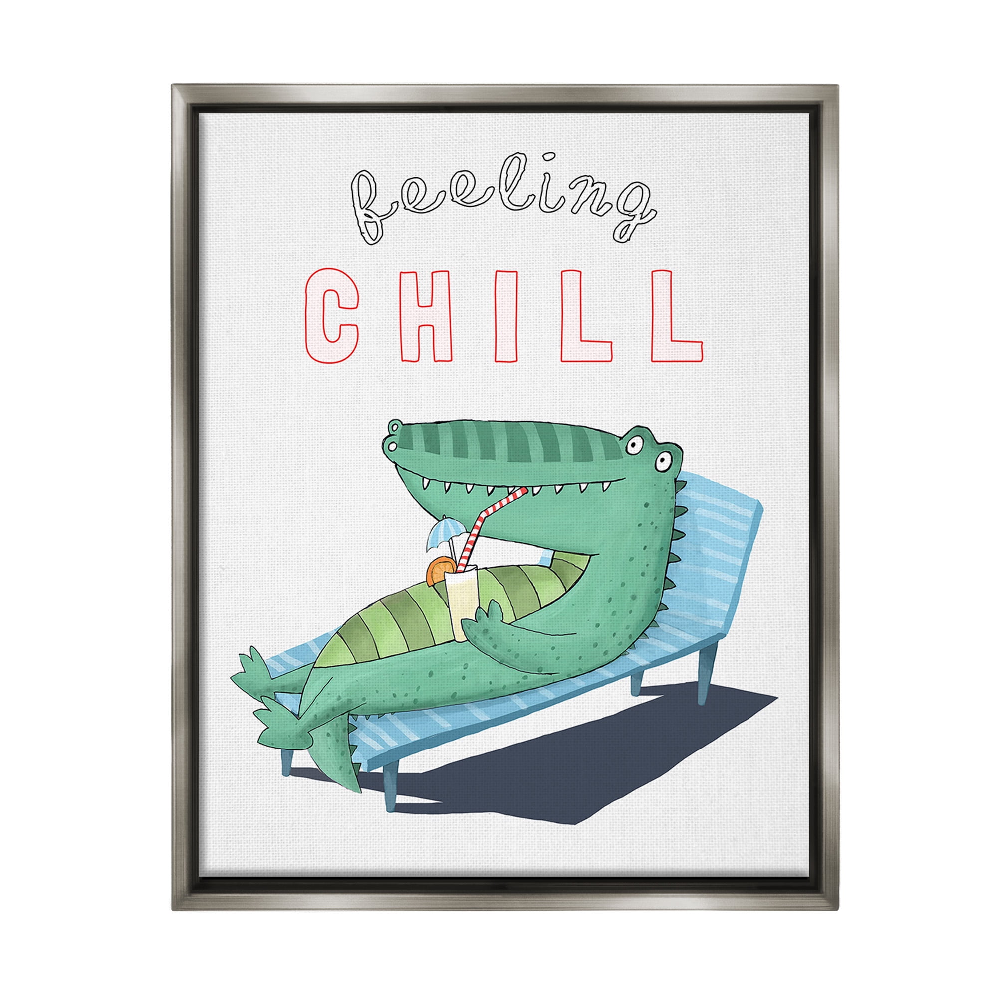 Stupell Industries Feeling Chill Alligator Animals & Insects Painting ...