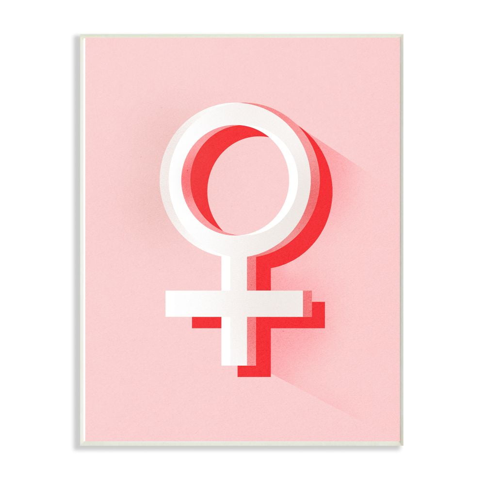 Stupell Industries Female Symbol Fashion Modern Pink Textured Design ...