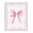 Stupell Industries Feminine Bow with Pearls White Framed Giclee Art ...