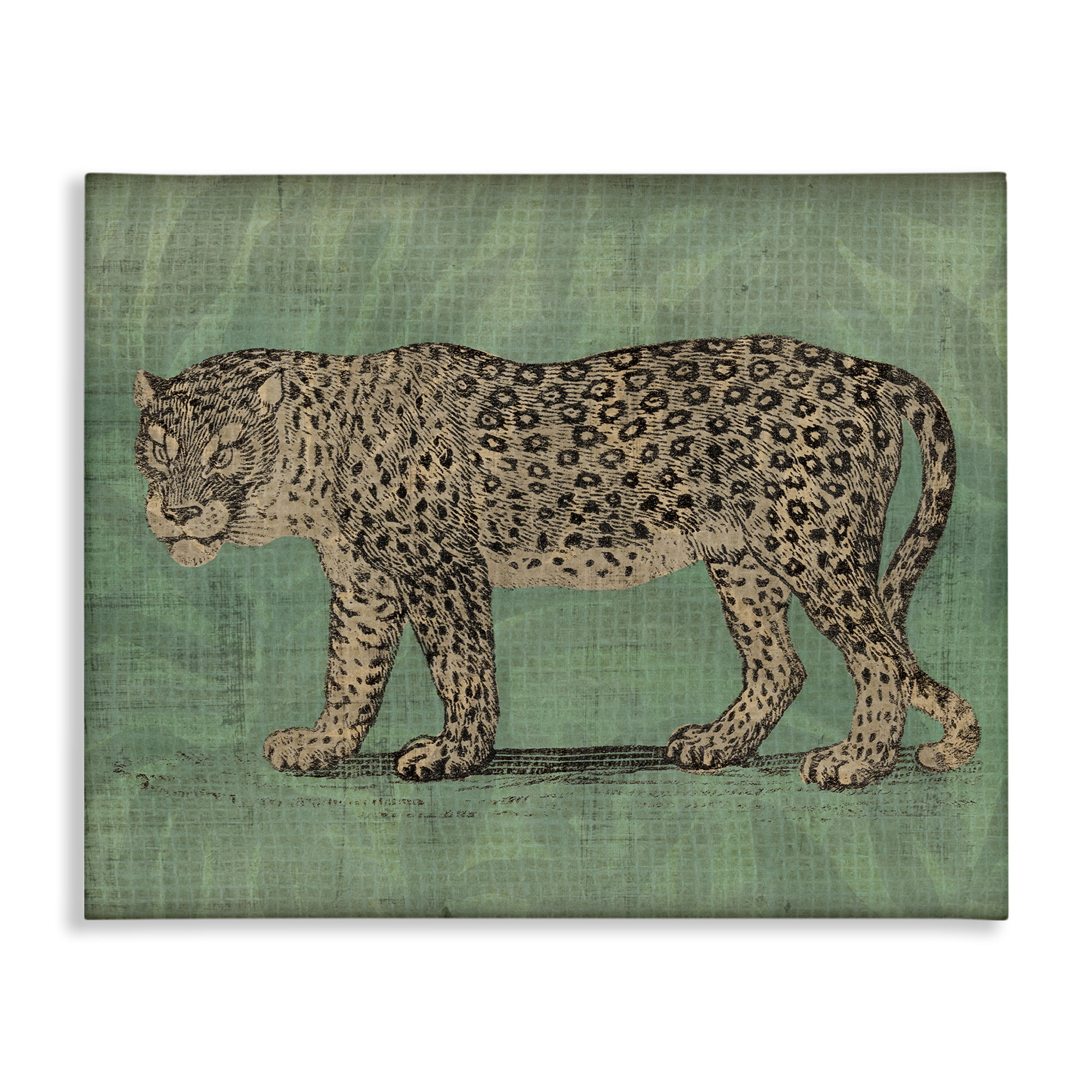 Free Shipping! Stupell Industries Fierce Leopard Jungle Mammal Canvas ...