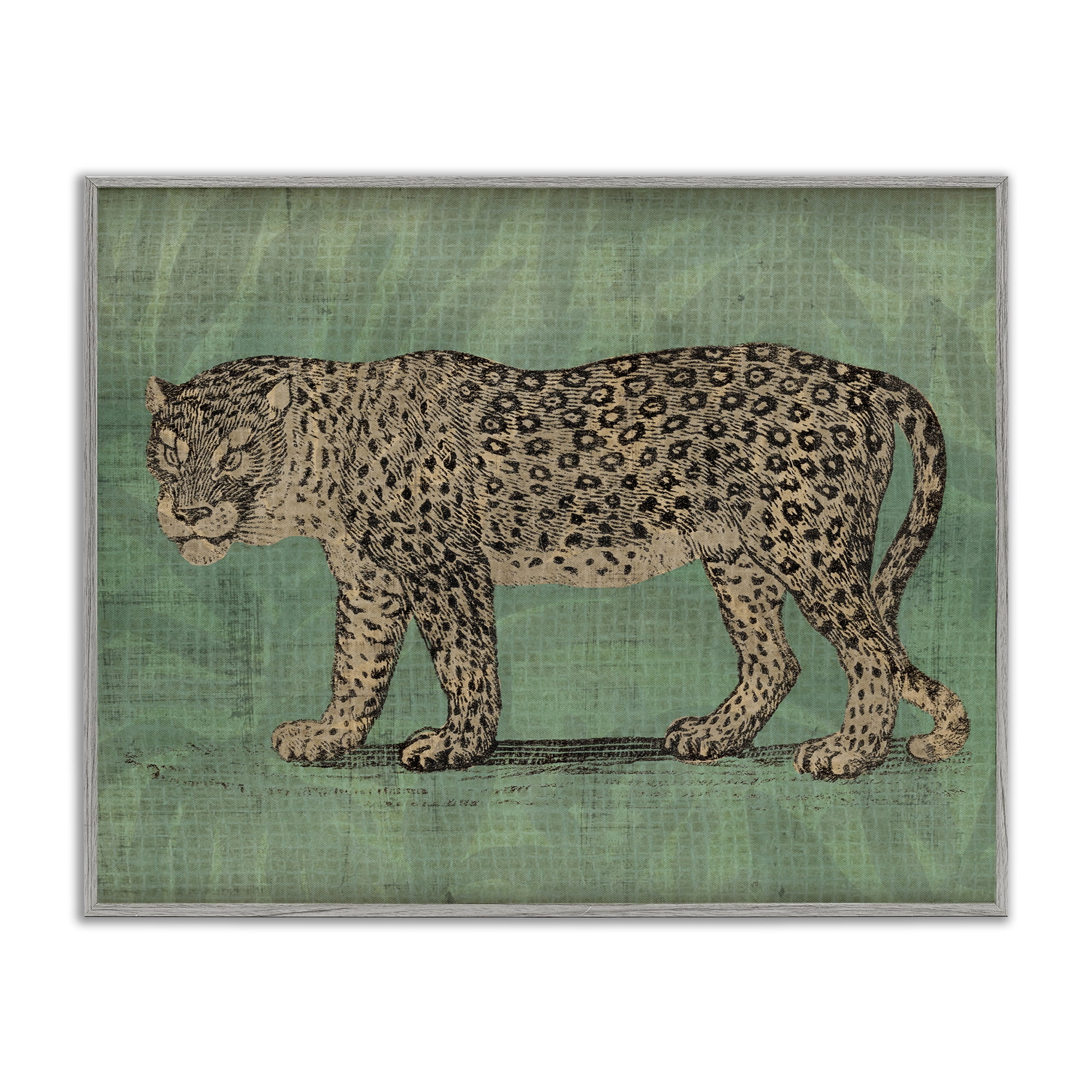 Stupell Industries Fierce Leopard on Green Animals & Insects Painting ...