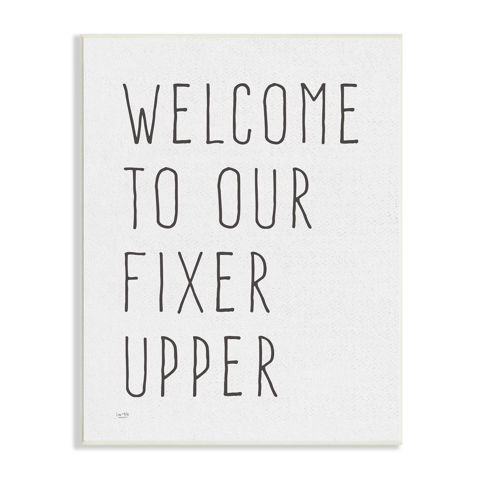 Stupell Industries Fixer Upper Home Welcome Sign Casual Typography ...