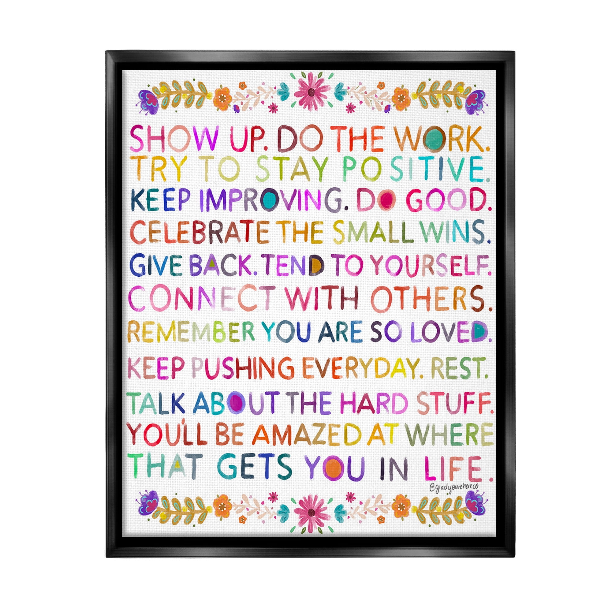 Stupell Industries Floral Motivational Phrases Botanical & Floral ...