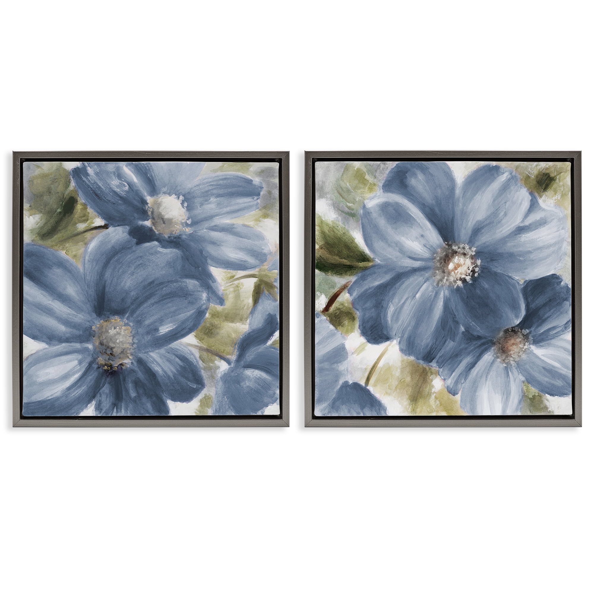 Stupell Industries Floral Walk in Beauty 2 Piece Gray Framed Floater ...