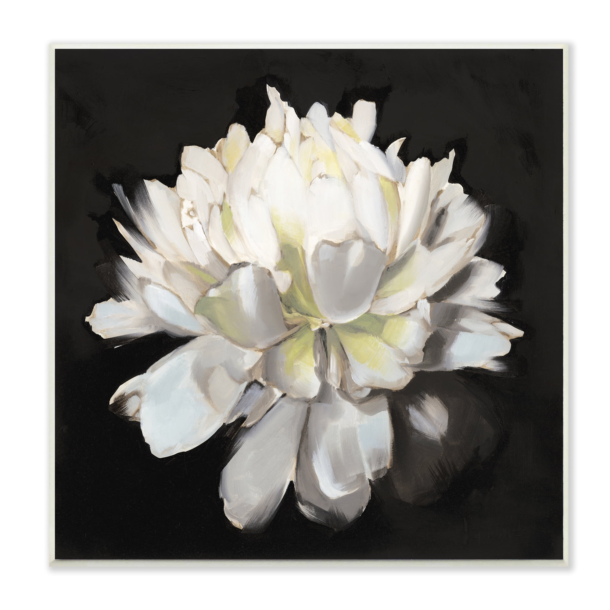 Stupell Industries Flower Bloom White Green Painting Unframed Art Print ... Stupell Industries Flower Bloom White Green Painting Unframed Art Print ...