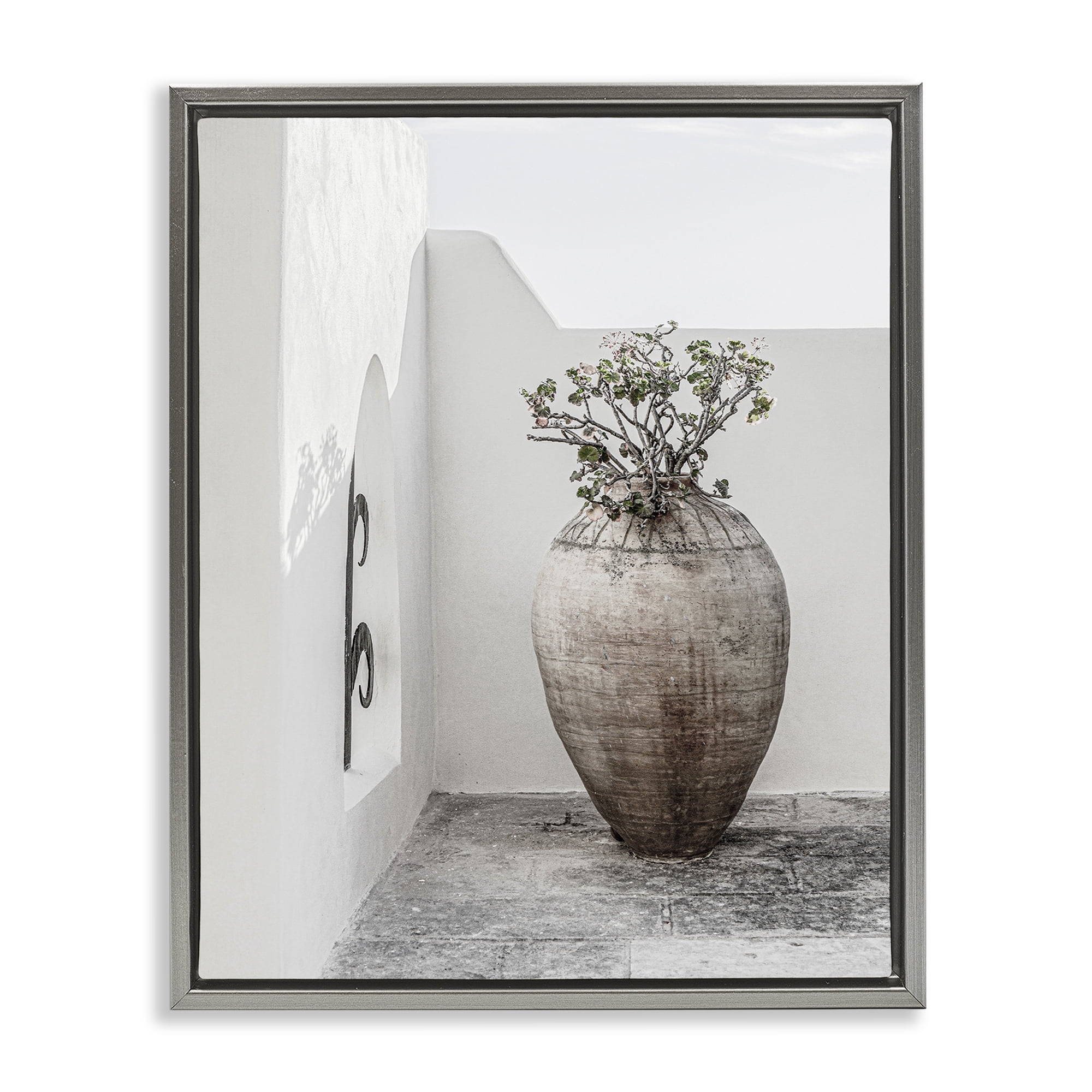Stupell Industries Flower Vase with Architecture Buildings ...