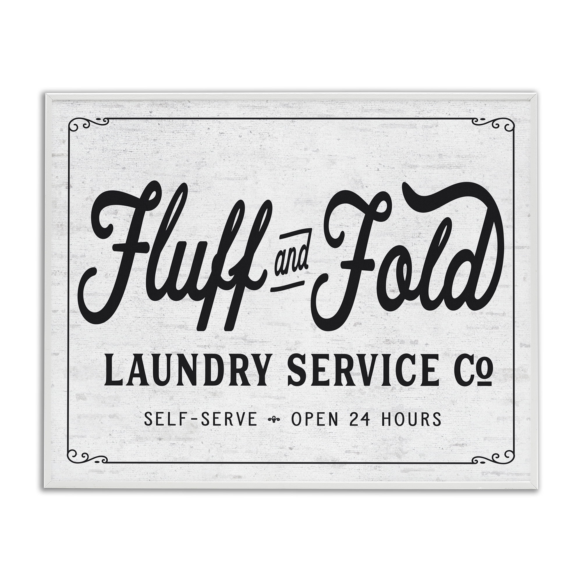 Stupell Industries Fluff and Fold Laundry Room Typography Painting ...