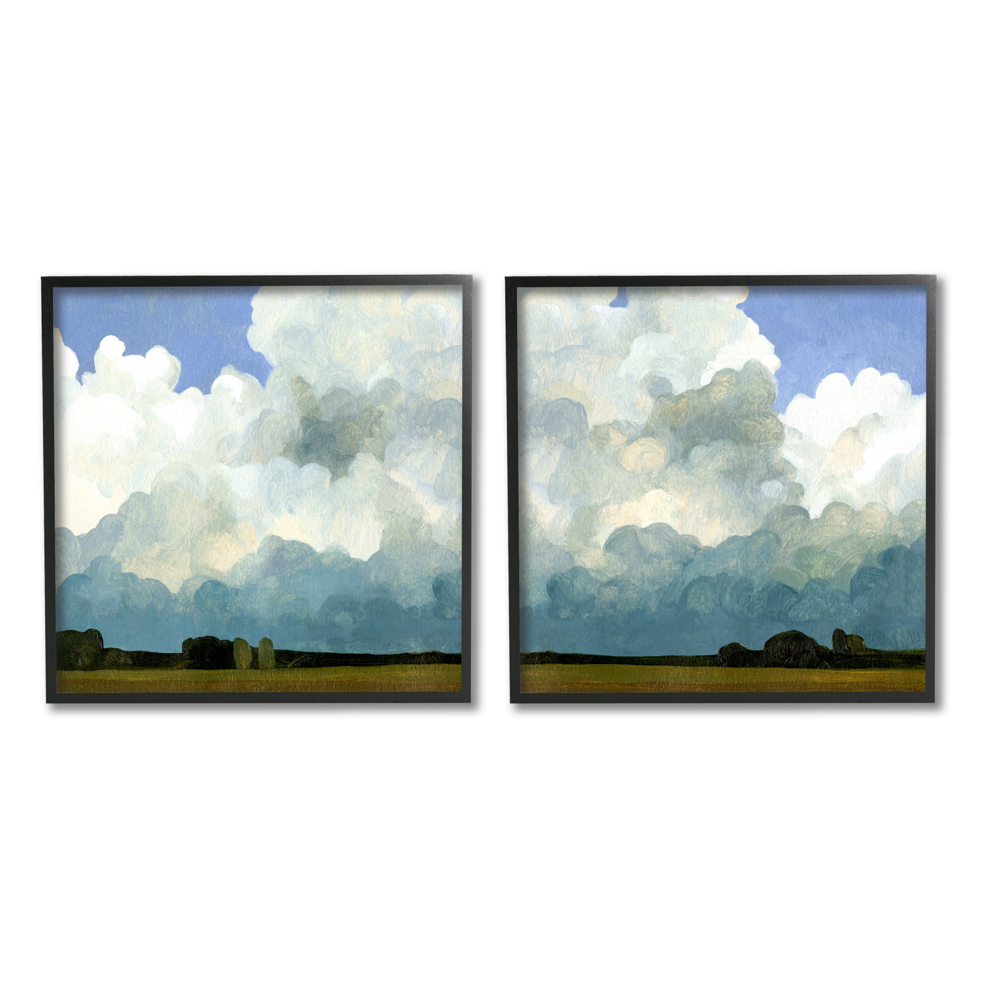 Stupell Industries Fluffy Clouds Countryside Sky Nature Landscape ...