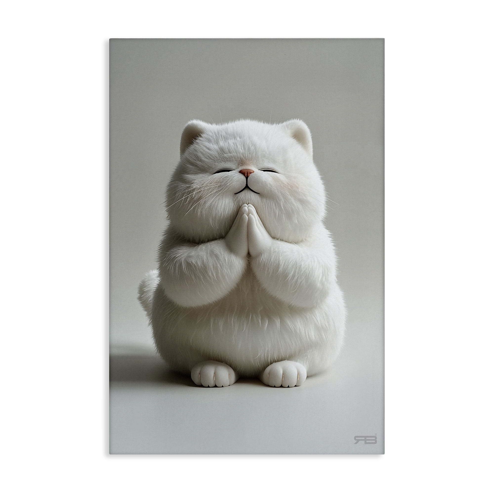 Stupell Industries Fluffy Praying Cat Animals & Insects Painting ...