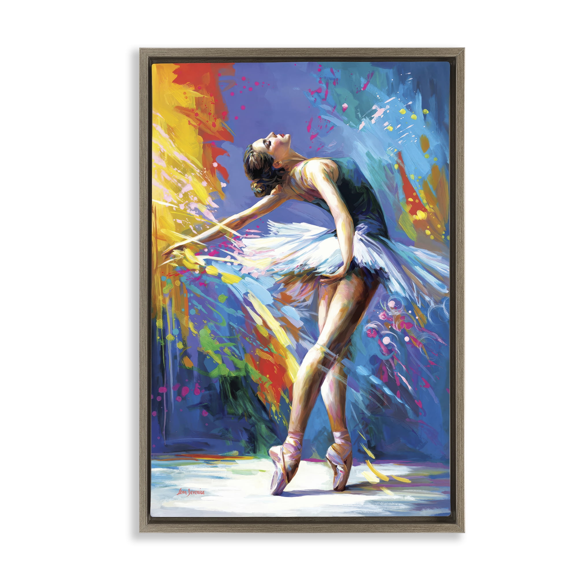 Stupell Industries Fluid Ballerina Movement Entertainment Painting ...