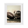 Stupell Industries Football Stand Alone White Framed Print Under Glass ...