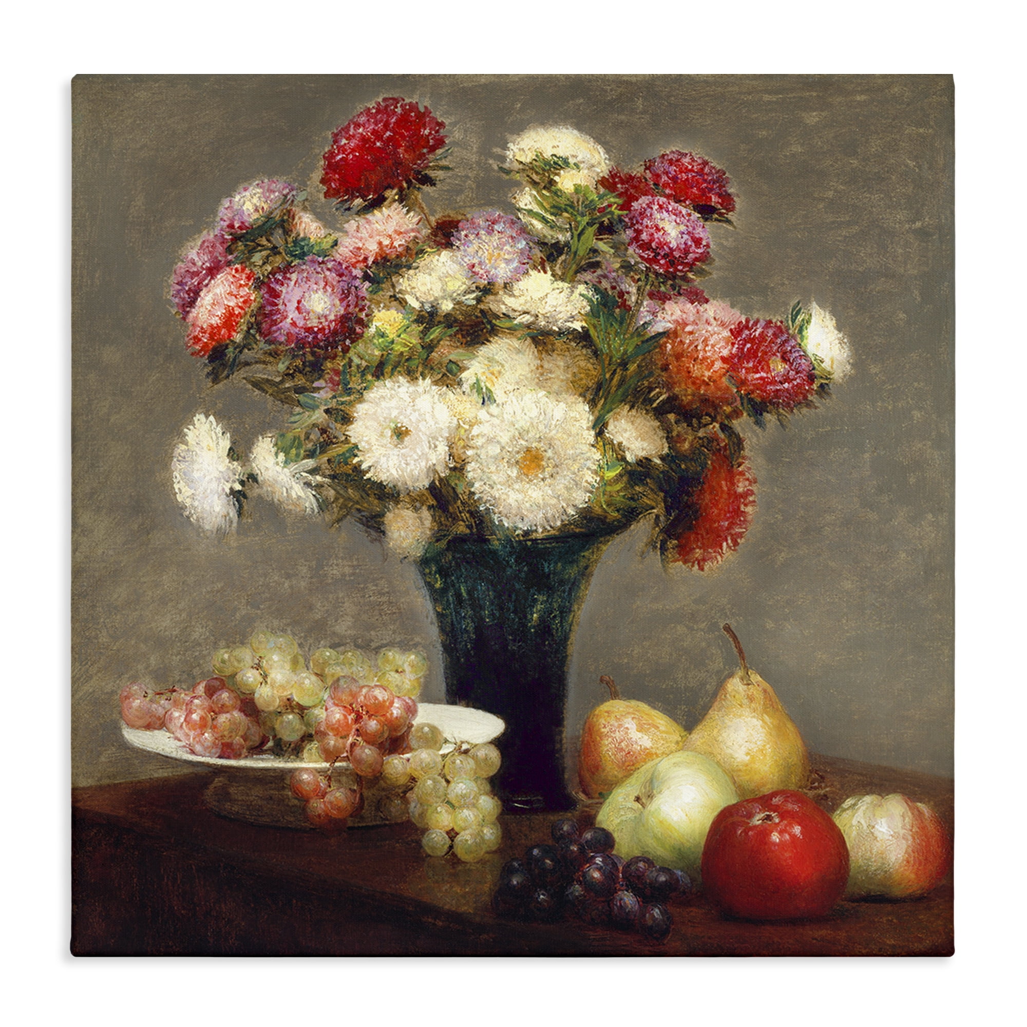 Stupell Industries Fruit & Asters Still Life Canvas Wall Art, design by ...