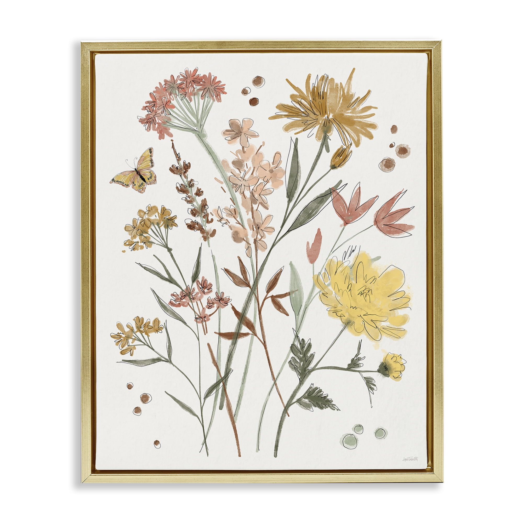Stupell Industries Full Bloom Wildflowers Plants & Flowers Painting ...