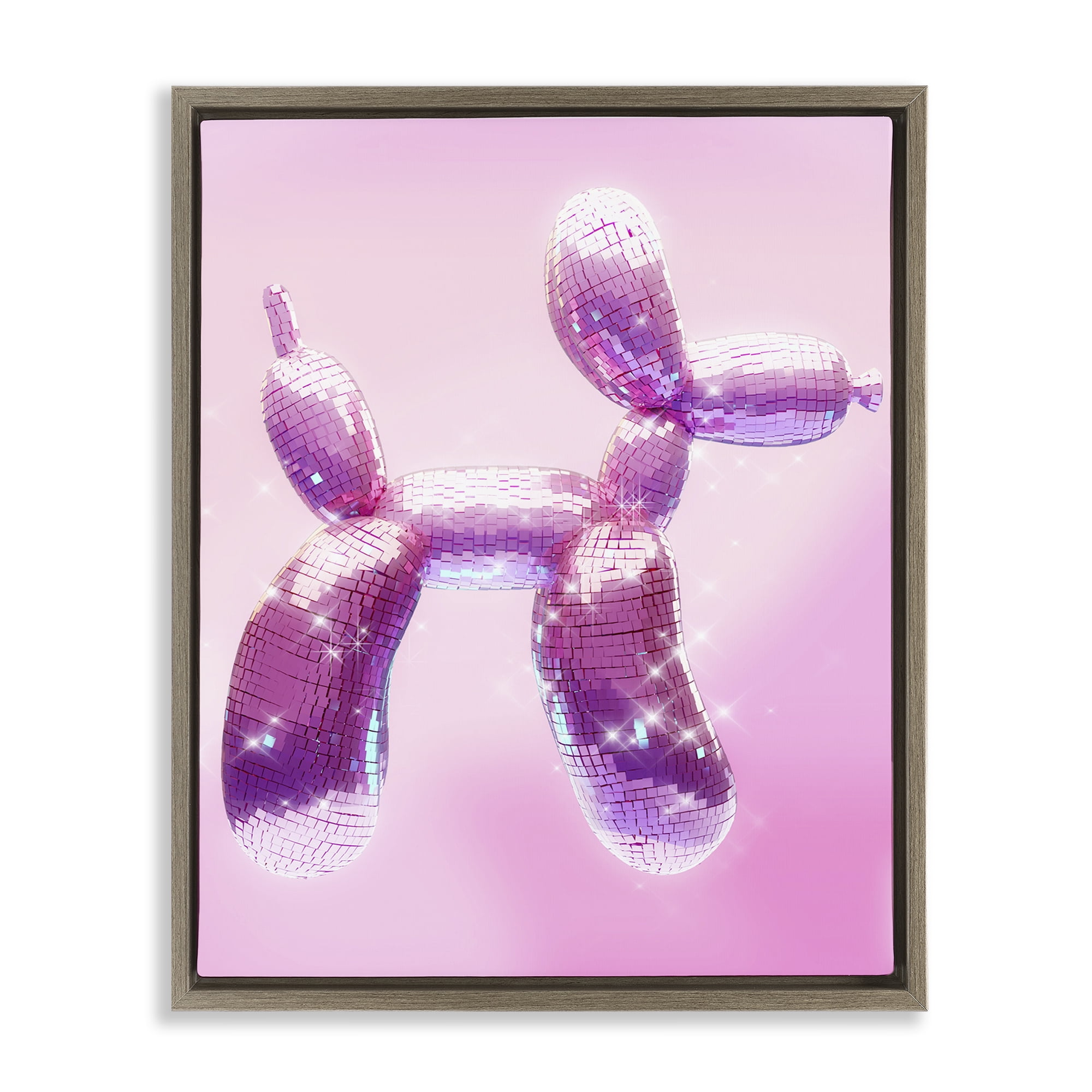 Stupell Industries Fun Disco Balloon Animal Abstract Painting Brown ...