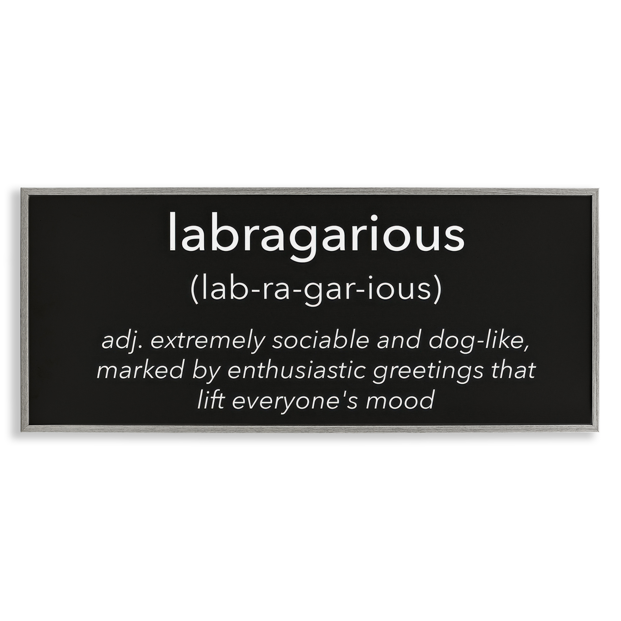 Stupell Industries Fun Labragarious Definition Animals Painting Gray ...