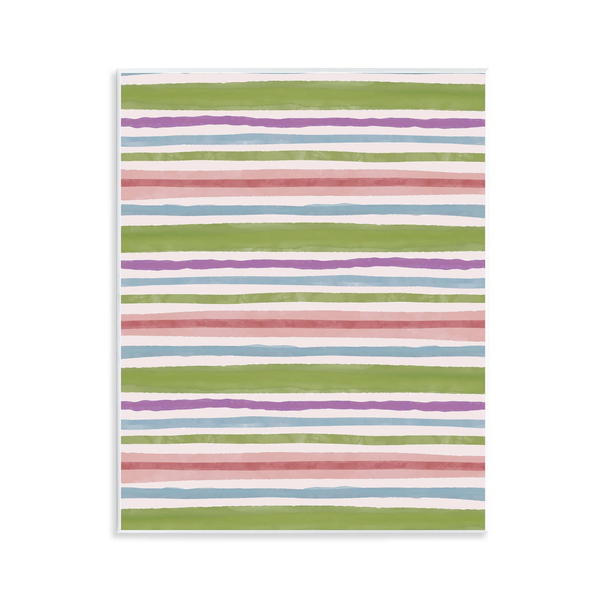 Stupell Industries Fun Stripes Pattern Abstract Painting Unframed Art ...