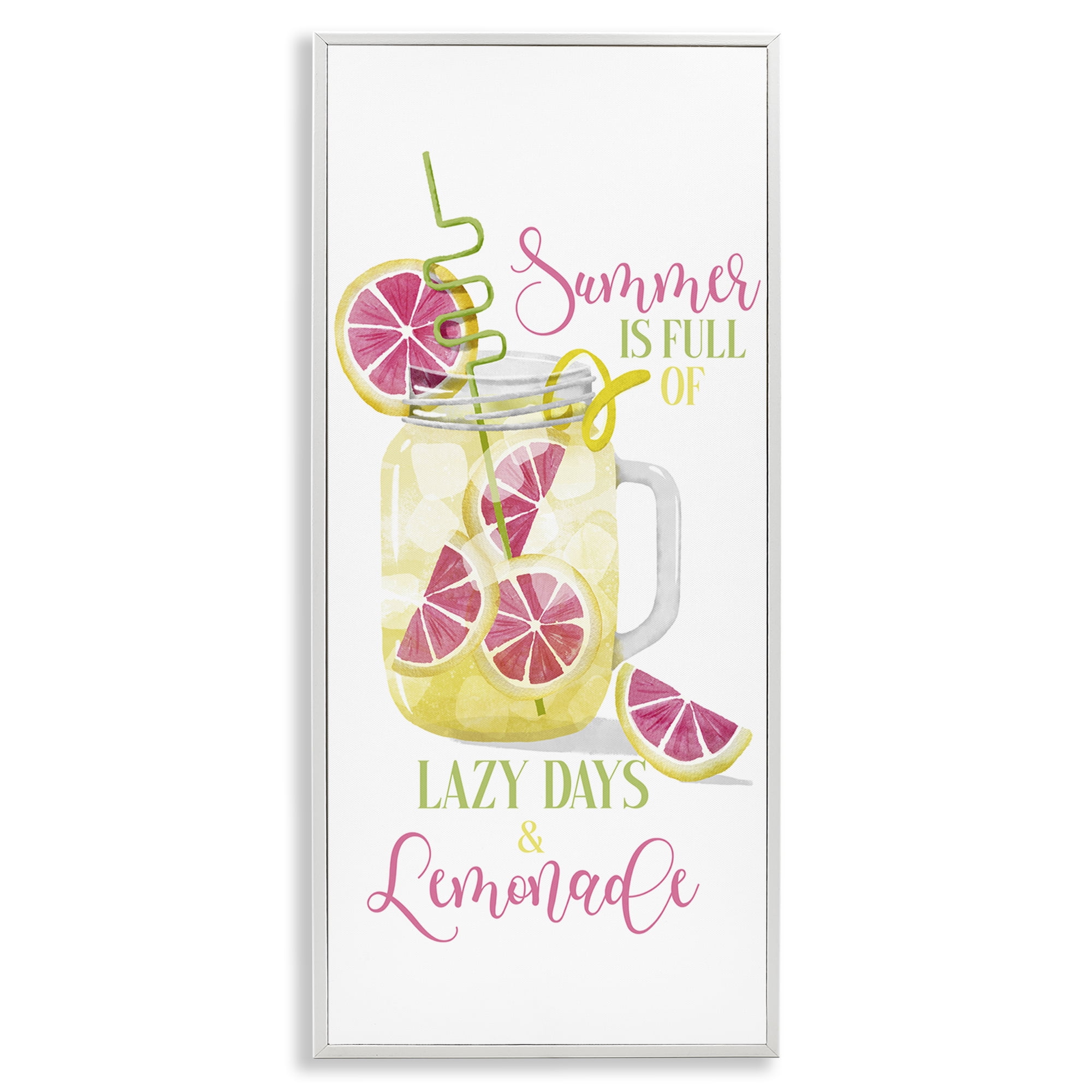 Stupell Industries Fun Summer Lemonade Food & Beverage Painting White ...