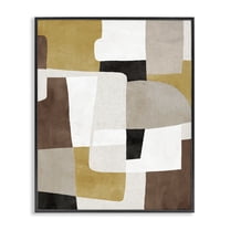 Stupell Geometric Crosby Abstract Painting - Framed Art Print - 12 x 18 ...