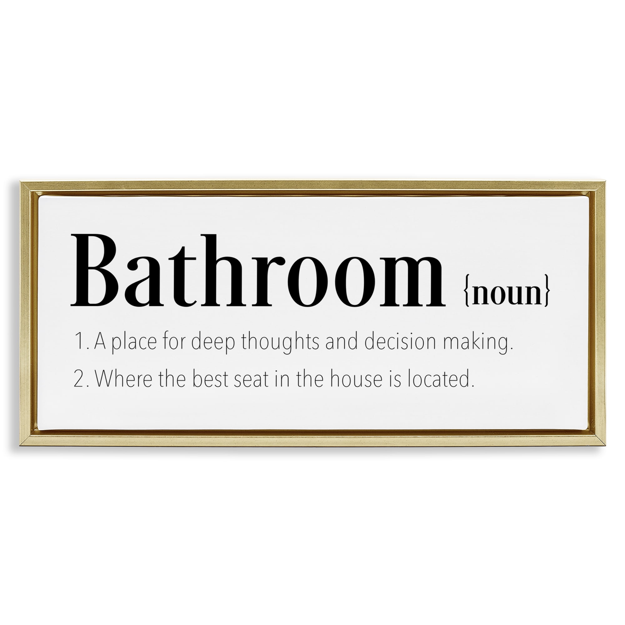 Stupell Industries Funny Bathroom Definition Bath & Laundry Painting ...