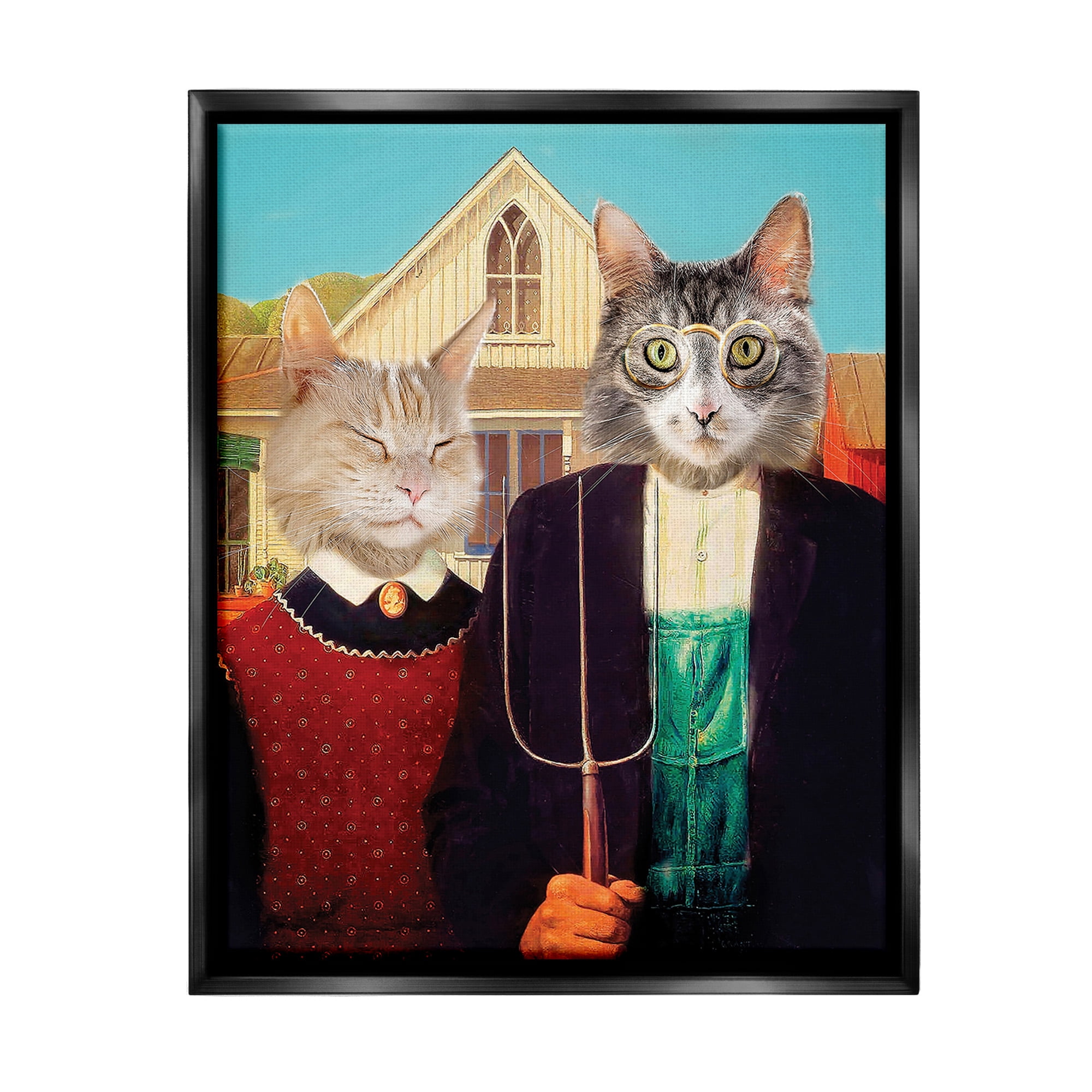 Stupell Industries Funny Classic Cat Painting Animals & Insects ...