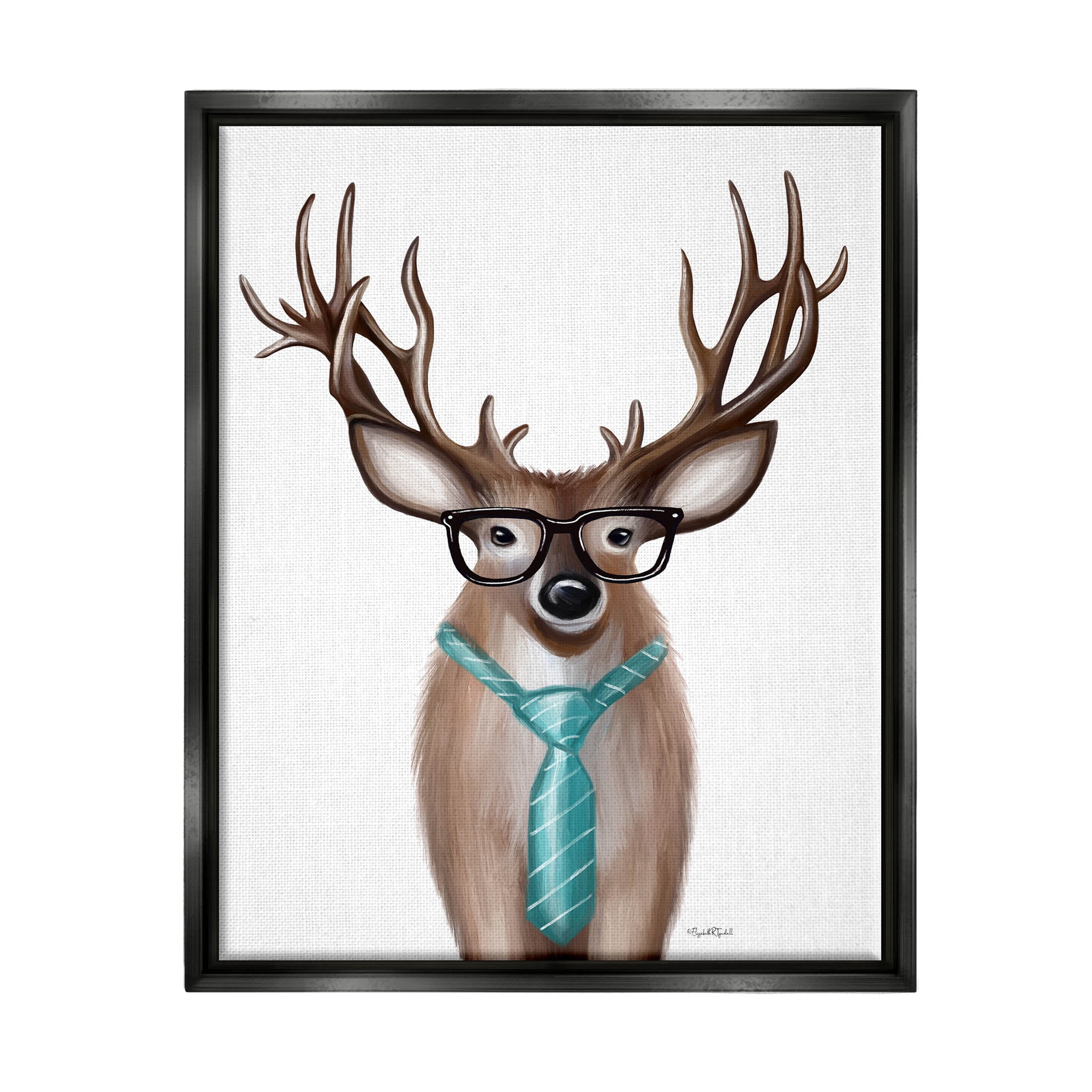 Free Shipping! Stupell Industries Funny Deer Necktie Glasses Floating ...