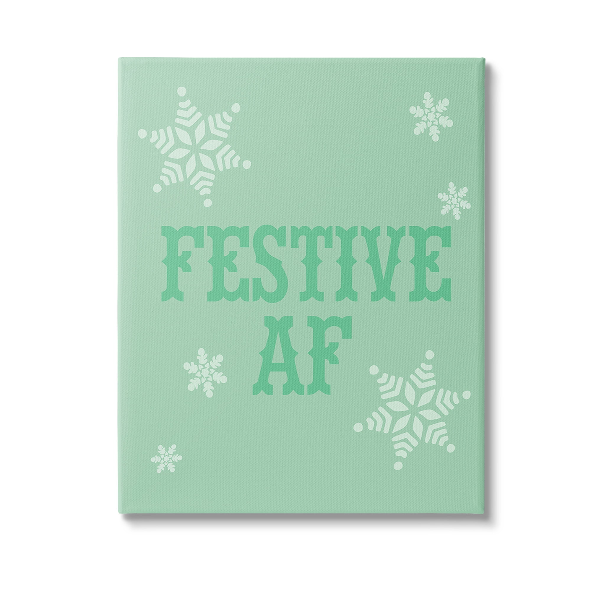 Stupell Industries Funny Festive AF Phrase Holiday Painting Gallery ...
