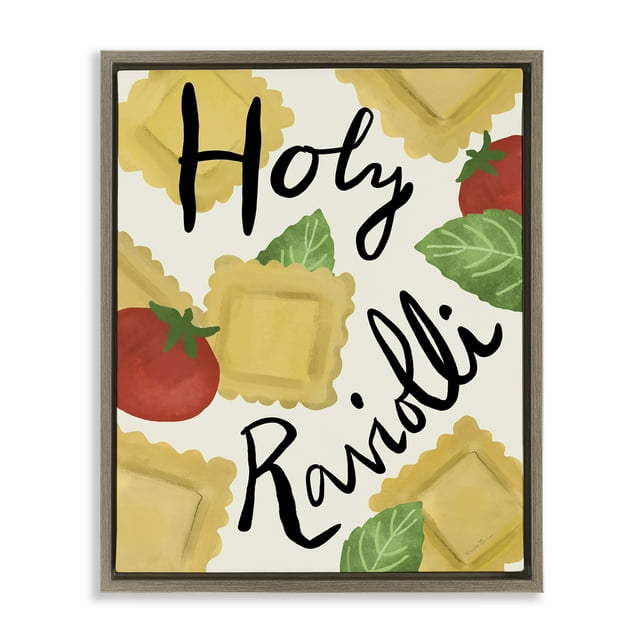 Stupell Industries Funny Holy Ravioli Food & Beverage Painting Brown ...