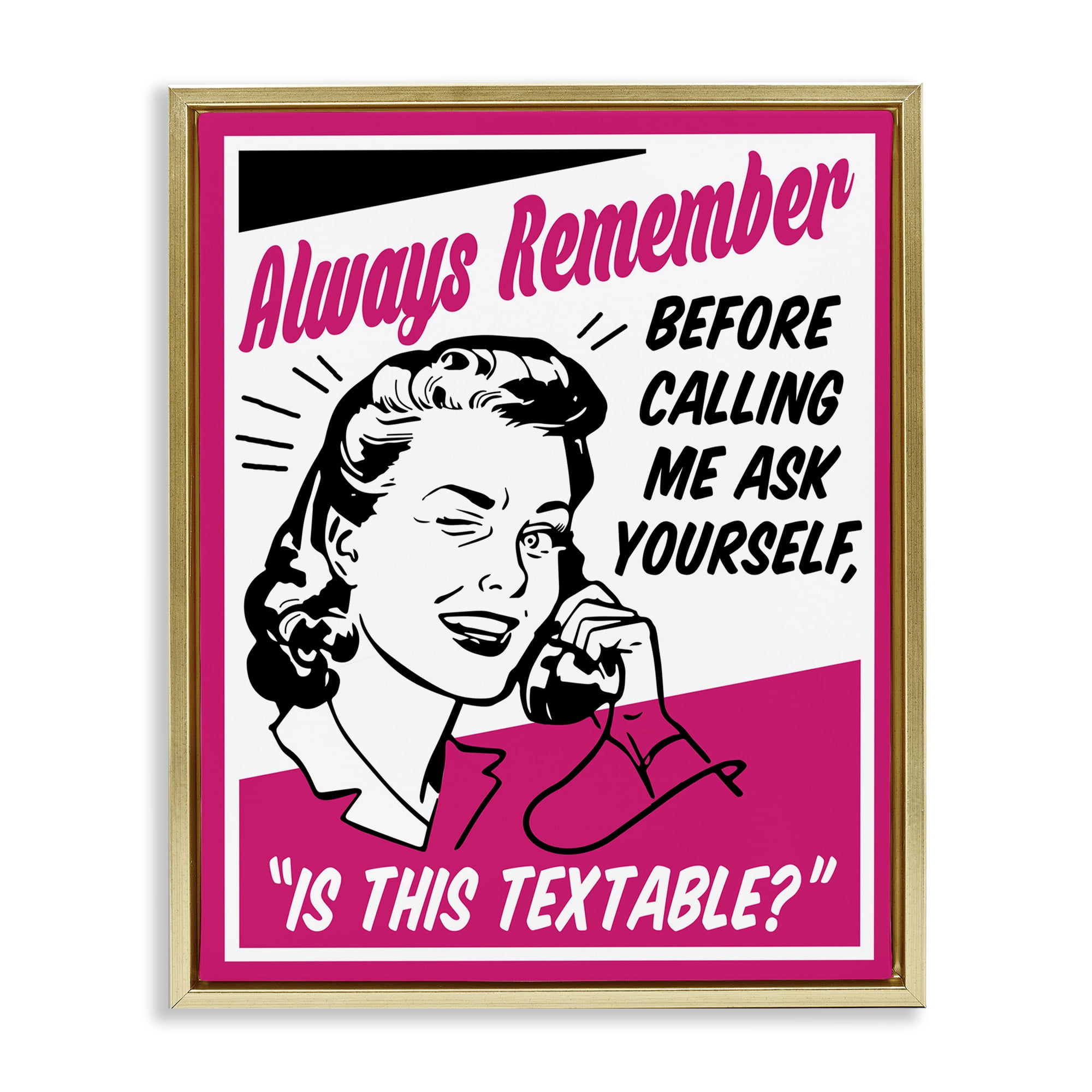 Stupell Industries Funny Is This Textable Novelty Painting Gold Floater ...