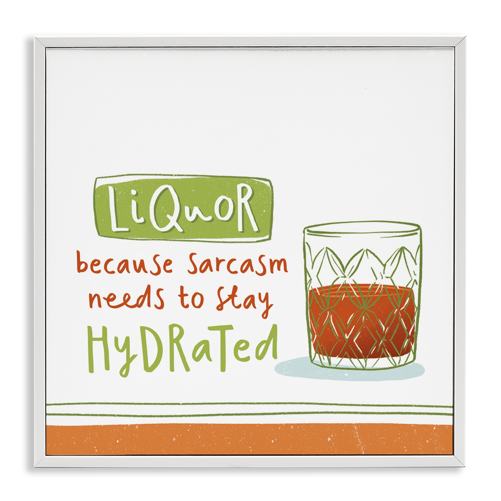Stupell Industries Funny Liquor Phrase Food & Beverage Painting White ...