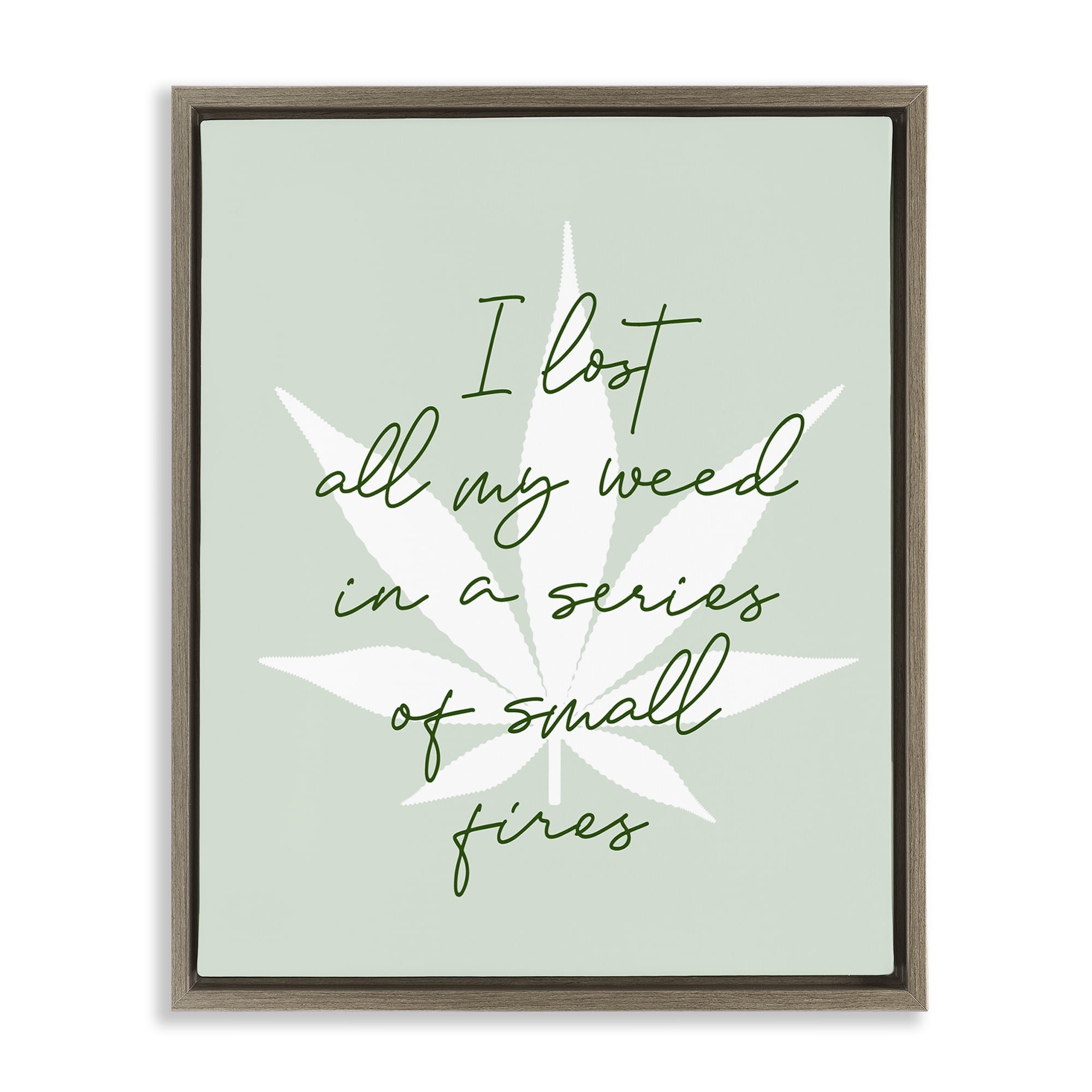 Stupell Industries Funny Weed Saying Novelty & Humor Painting Brown ...