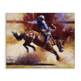 Stupell Industries Galloping Cowboy with Dust Cloud People Painting ...