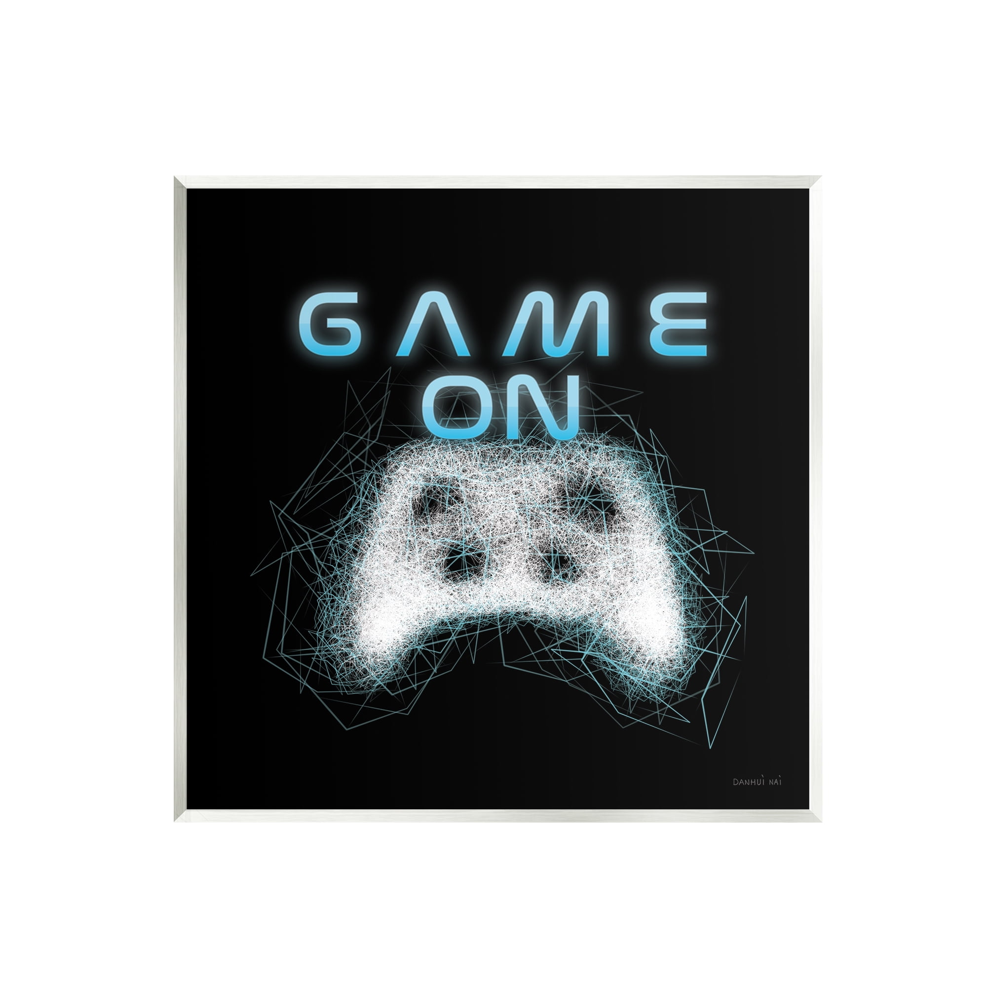 Stupell Industries Game On Abstract Controller Typography Painting ...