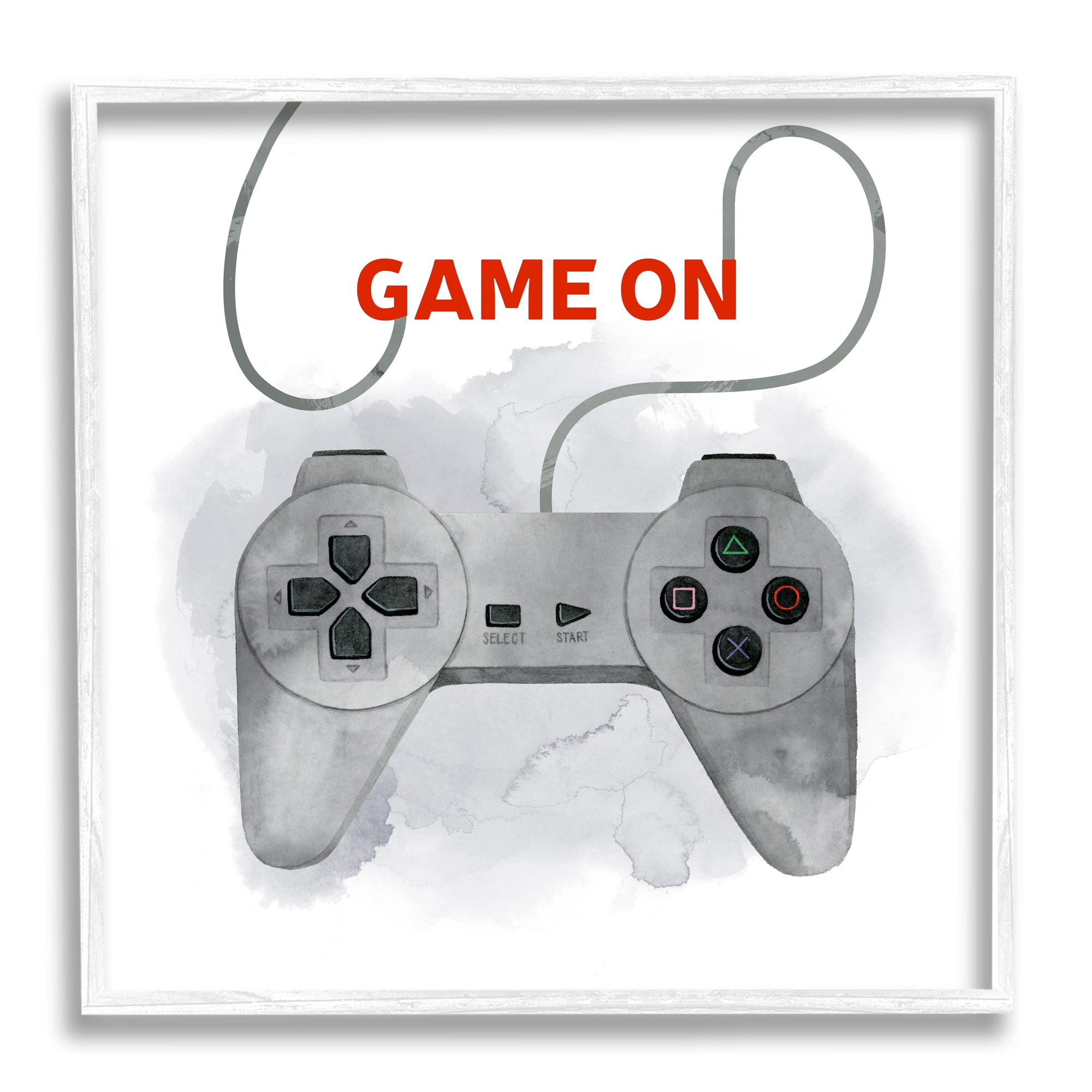 Free Shipping! Stupell Industries Game On Gamer Joystick Controller ...