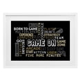 Stupell Industries Game On Gamer Typography White Framed Print Under ...